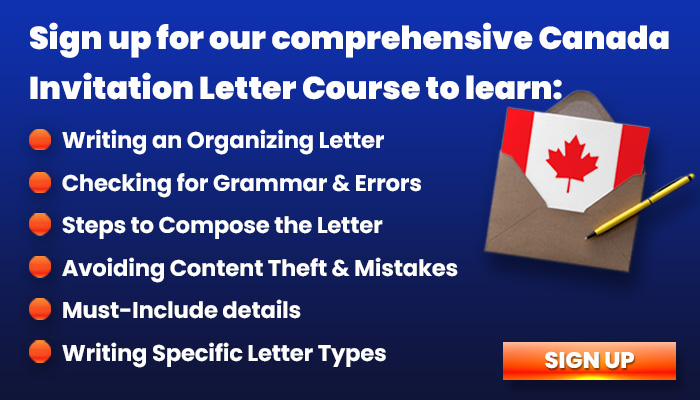 Sample invitation letter for Canada Visa | Family, Visitor Visa